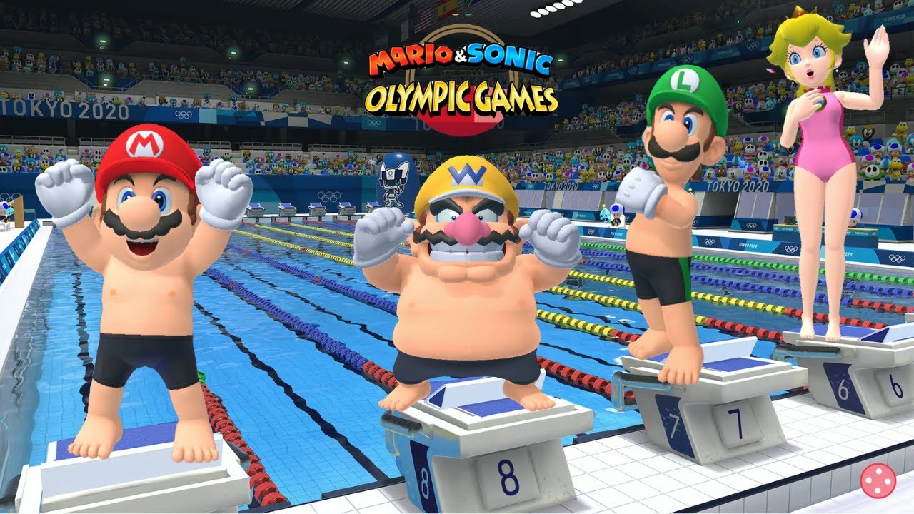 Swimming - 100m Very Hard Mario & Sonic At The Olympic Games Tokyo 2020 ...