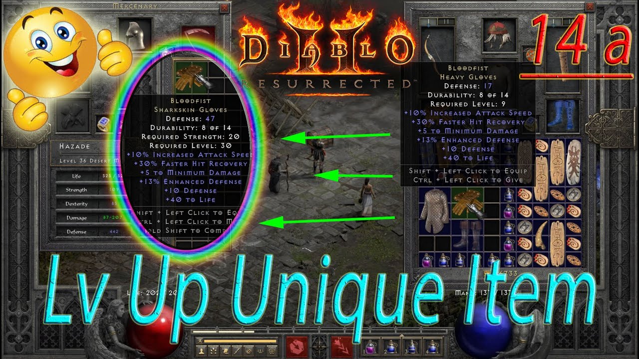 Diablo2 Resurrected : Nâng cấp items unique - How to Lever Up Unique ...