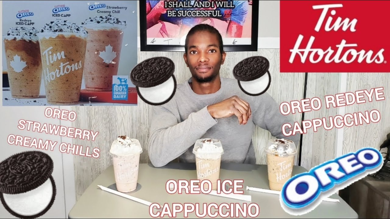 TRYING TIM HORTONS NEW OREO COOKIE BEVERAGE'S AND RANKING THEM - YouTube