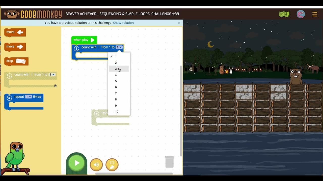 Beaver Achiever Sequencing and Simple Loops 39 - YouTube