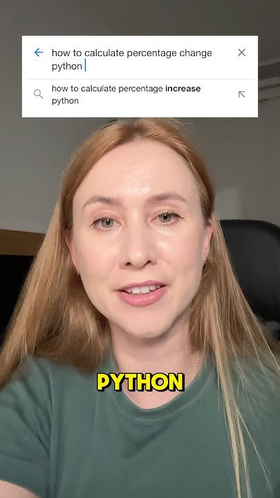 How to calculate % change in Python #pythonprogramming #dataanlytics #pythontutorial #python ...