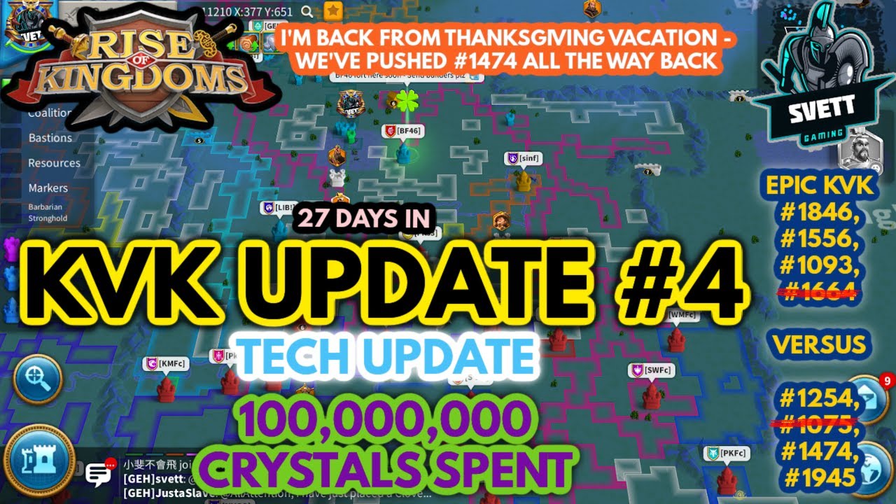 Rise of Kingdoms || KVK UPDATE #4 || 100,000,000 CRYSTALS SPENT ...
