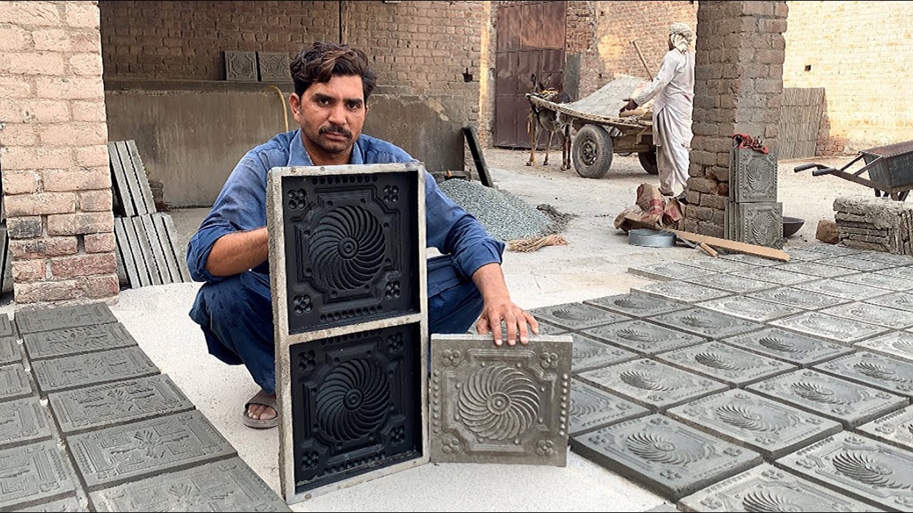 How To Make Cement Tiles | DIY Cement Tiles Making | Roof Tile ...