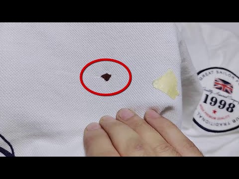 An amazing way to fix a hole on a white T-shirt without leaving a trace ...