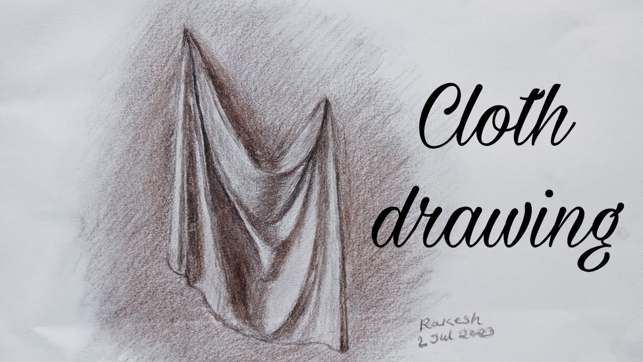 Cloth drawing from charcoal. - YouTube