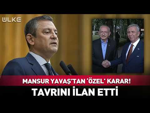 Mansur Yavaş'tan 'Özel' Karar! Tarafını İlan Etti