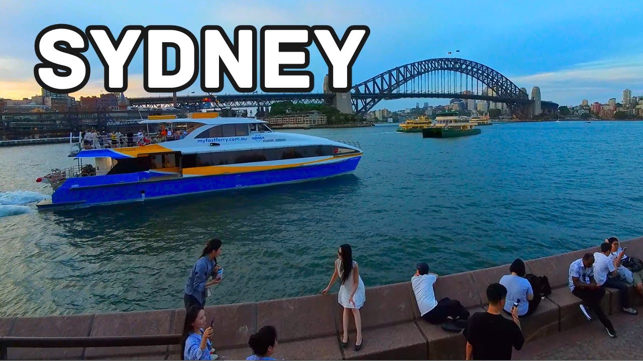 Sydney Harbor Tour | Sydney Ferry Ride | 4K - Australia Ferry Boat ...