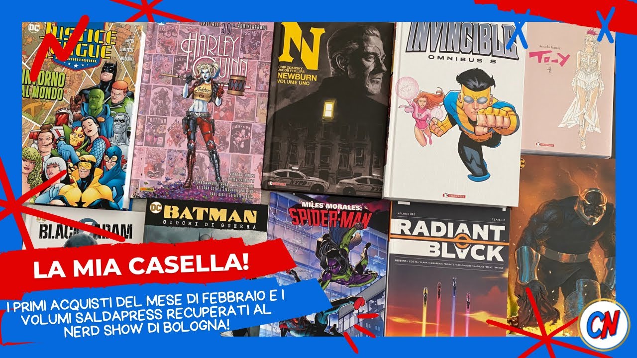 La mia casella con i primi acquisti di febbraio e i fumetti saldaPress dal Nerd Show di Bologna ...