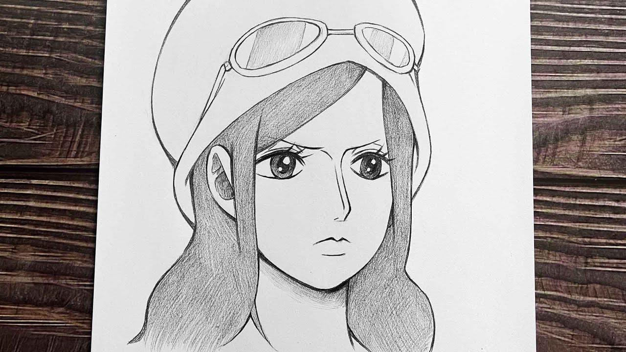 Easy anime sketch | how to draw Robin - [One Piece] | anime girl ...