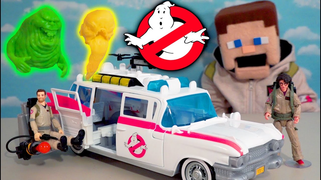 Ghostbusters - Frozen Empire Movie Ecto 1 Playset, Slimer & Gary - YouTube