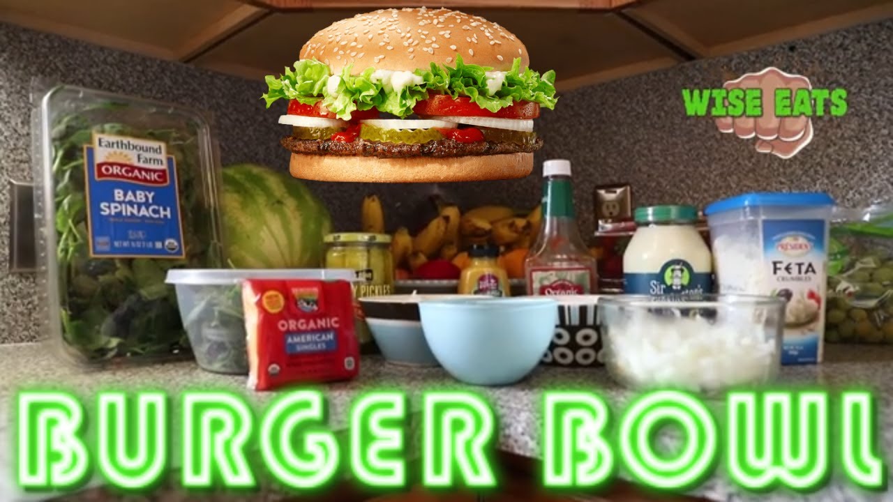 Wise Eats All-American Burger Bowl (Healthy Cheeseburger Salad Recipe) - YouTube