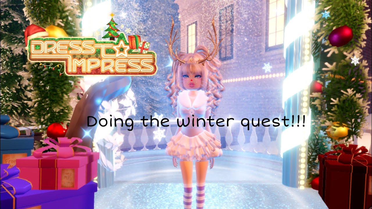 doing the winter quest in dti!! - YouTube