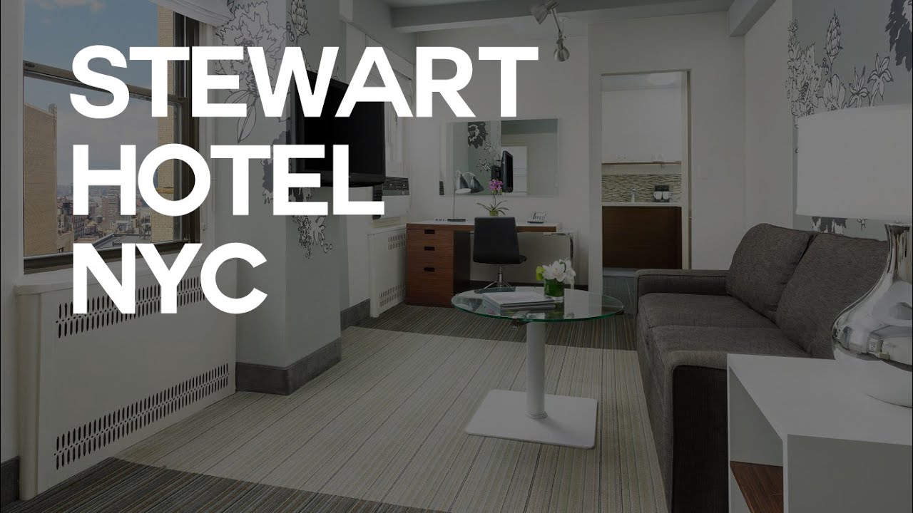 Stewart Hotel NYC One Bedroom Suite with Kitchen - Room Walkthrough ...
