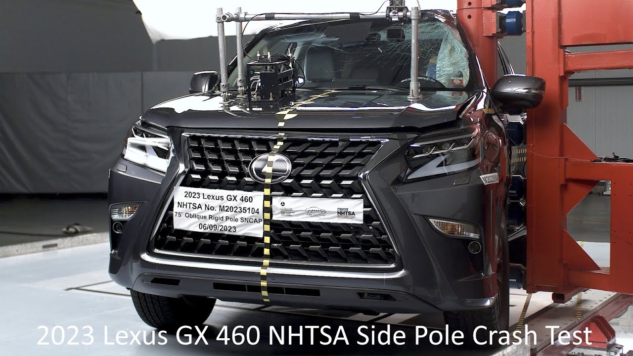 2014-2023 Lexus GX 460 NHTSA Side Pole Crash Test - YouTube