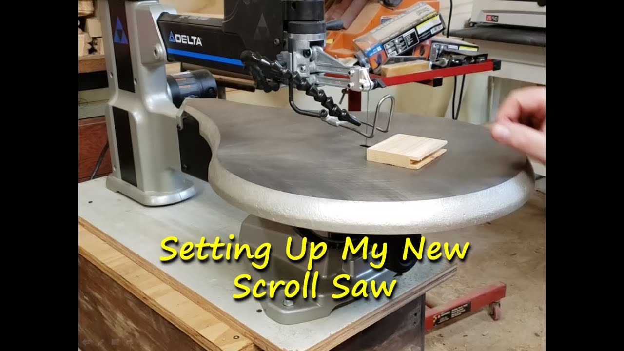 Setting Up My New Scroll Saw - YouTube