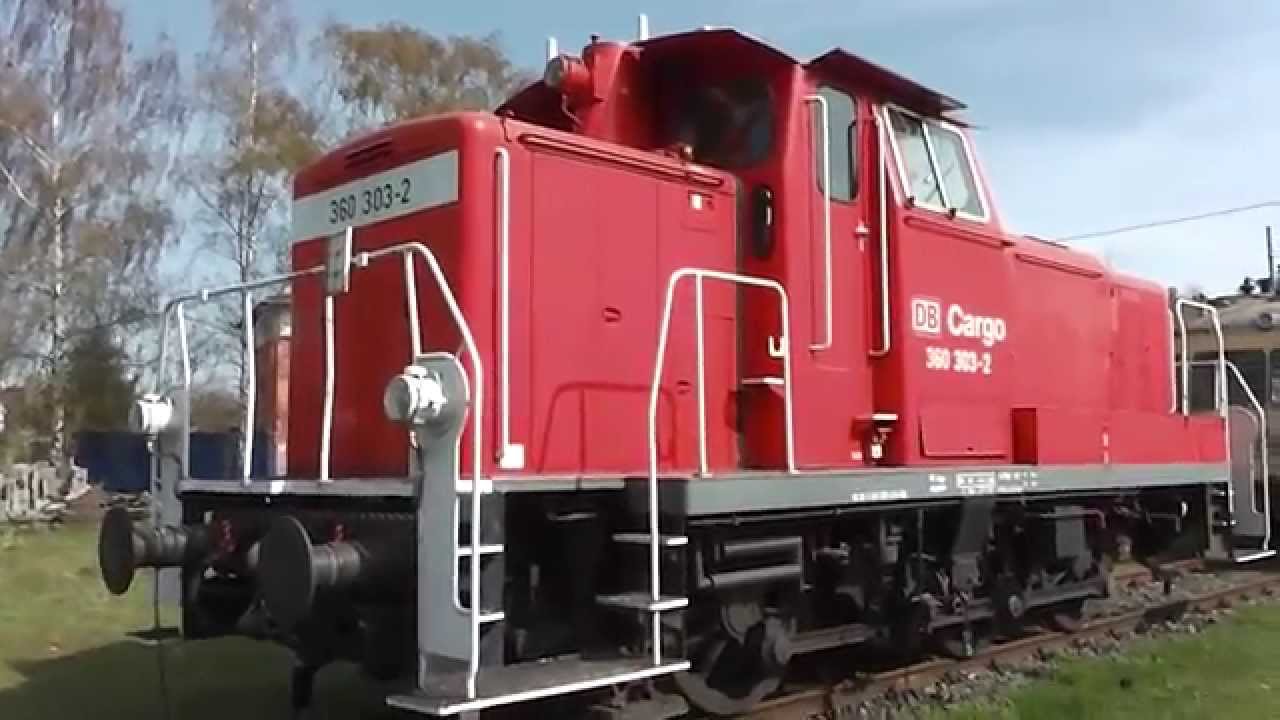 BR 360 Diesellok der Deutschen Bahn - YouTube