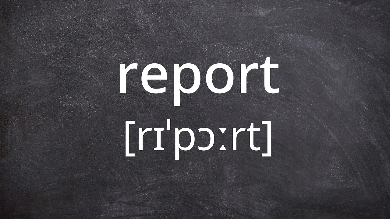 REPORT Pronunciation in American English - YouTube