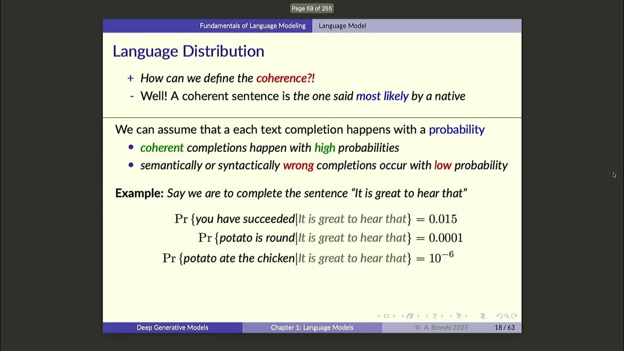 UofT GenAI Course -- Lecture 2: LMs -- Definition and Basic Bi-Gram Model - YouTube