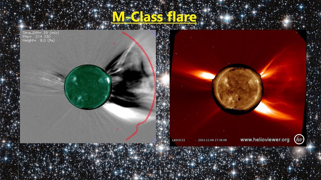 M- flare eruption, Nov 9th here is its direction - YouTube