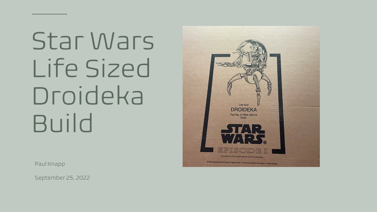 Star Wars Life Sized Droideka (Destroyer Droid) Build - YouTube