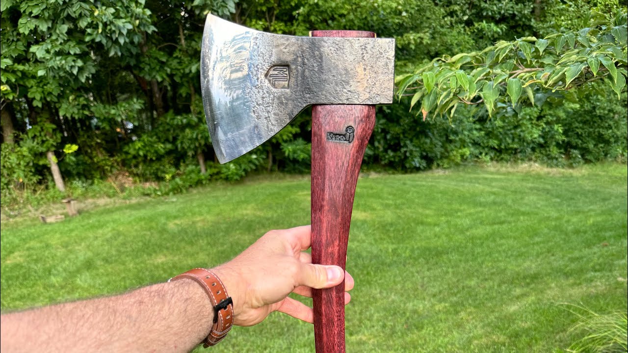 Purpleheart Handle Fabrication for a ML Forged Cedar Pattern Axe. It is ...