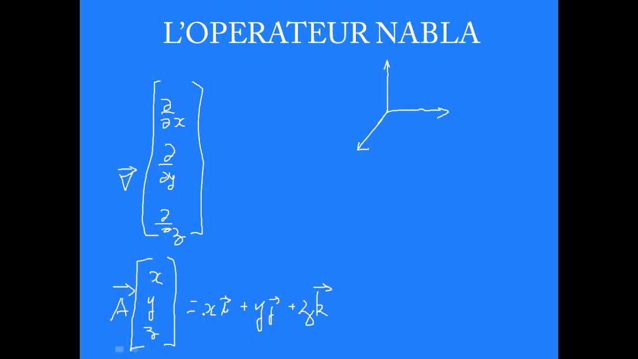 PHYSIQUE - 2 - (L'opérateur nabla) - YouTube