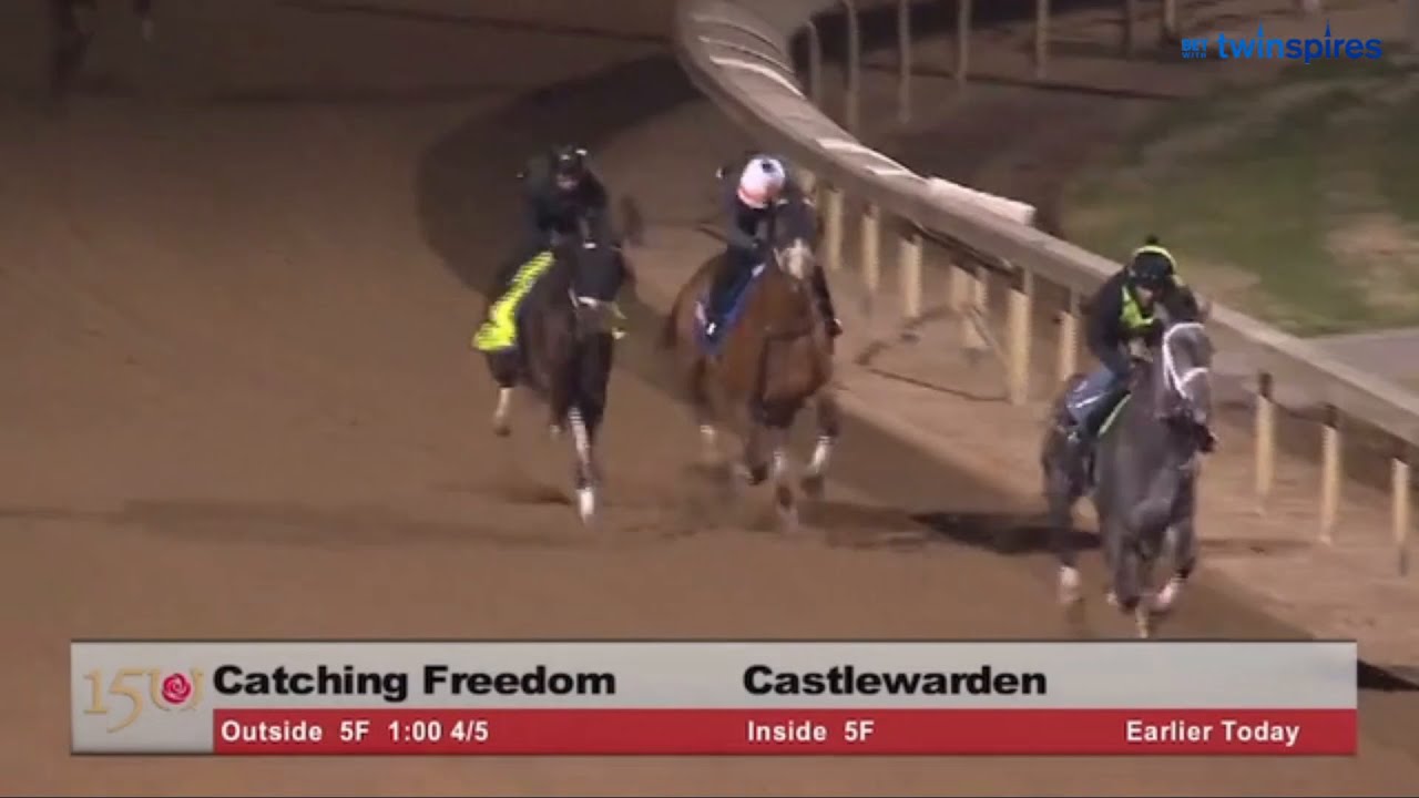 Catching Freedom 5 Furlongs workout at Churchill Downs - April 20 - YouTube
