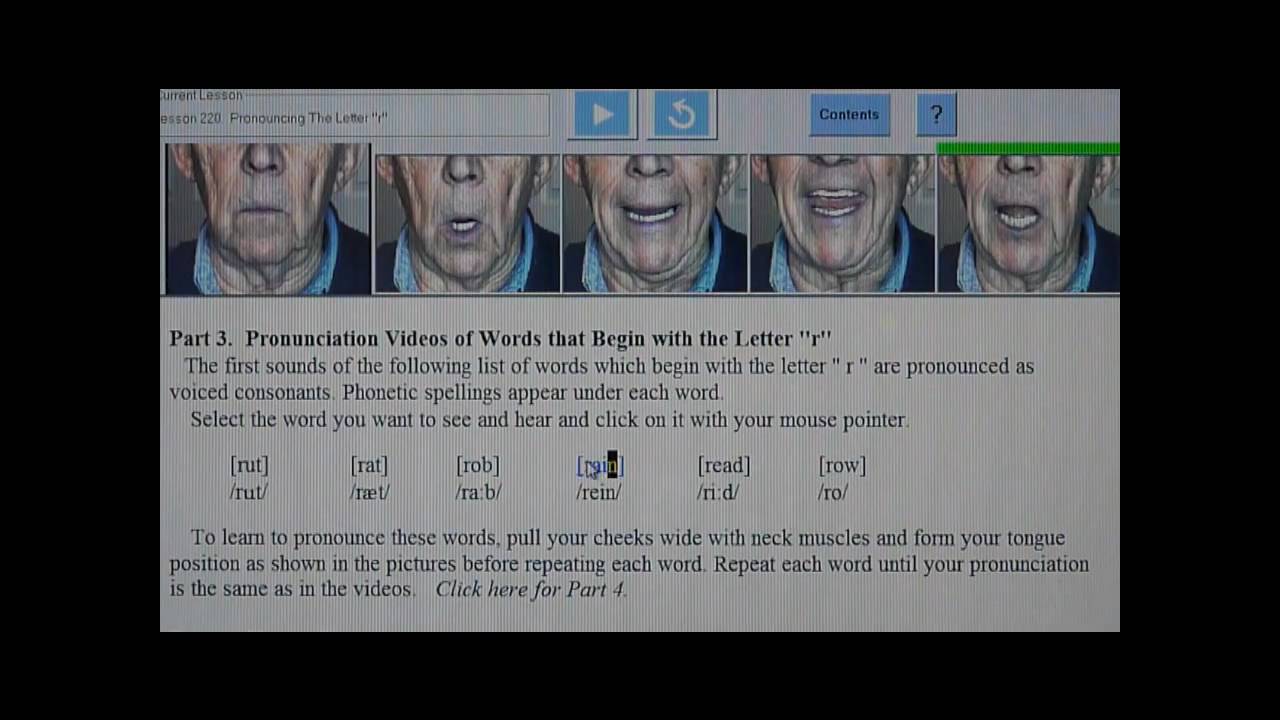Pronunciation Wizard demonstration: automatic still images - YouTube