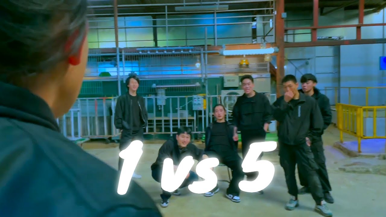 1 vs 5 Street fight - Action sequence - YouTube