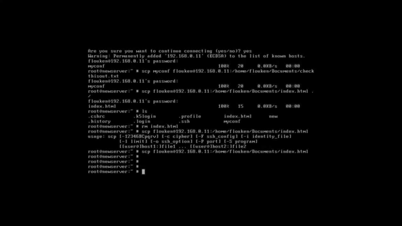 2.2 d. How to use SCP secure copy - YouTube