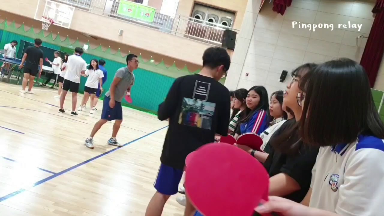 Pingpong relay 탁구공 릴레이 - YouTube