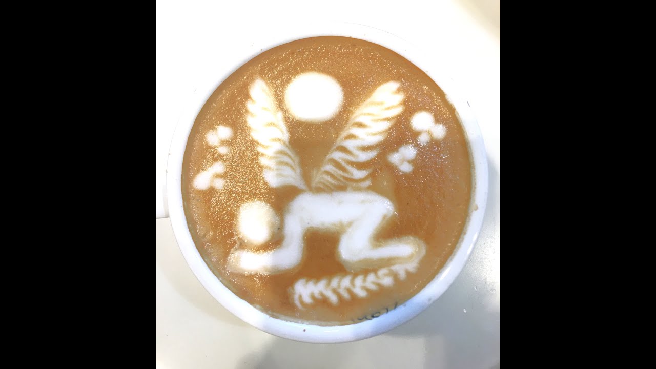 Praying Angel Latte art | The BusyBeans - YouTube