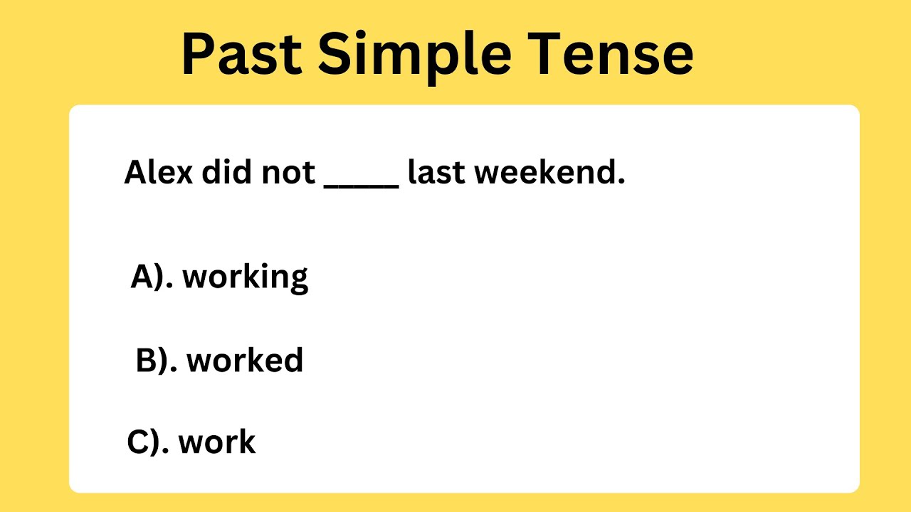 Past Simple Tense Quiz | Grammar Quiz | English Grammar Test | Grammar ...