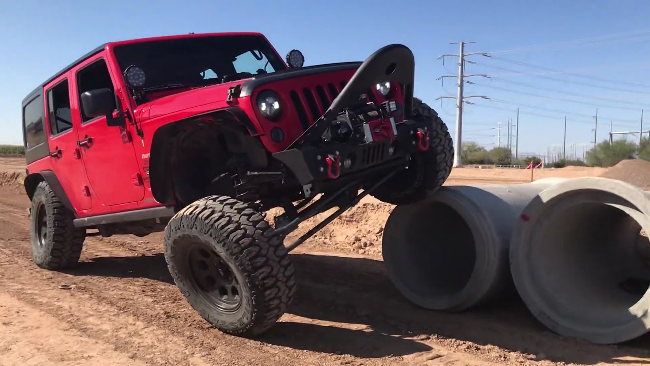 Jeep jku flex on 36” RGRCP - YouTube