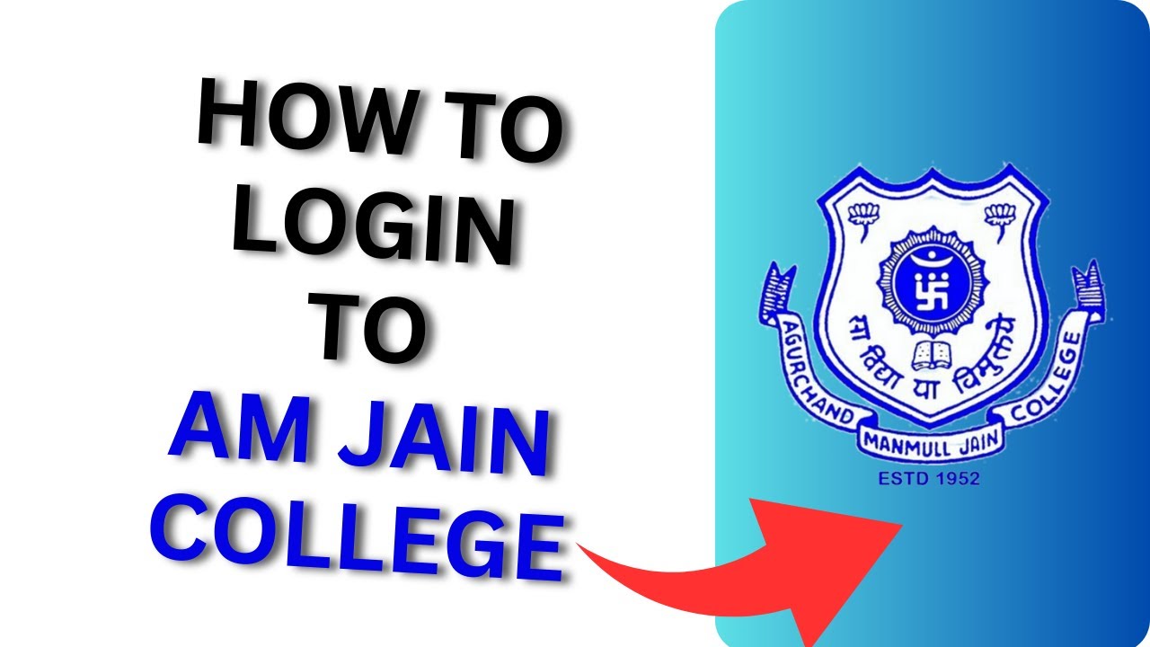 How to Login to AM Jain College | AM Jain Student Login - YouTube