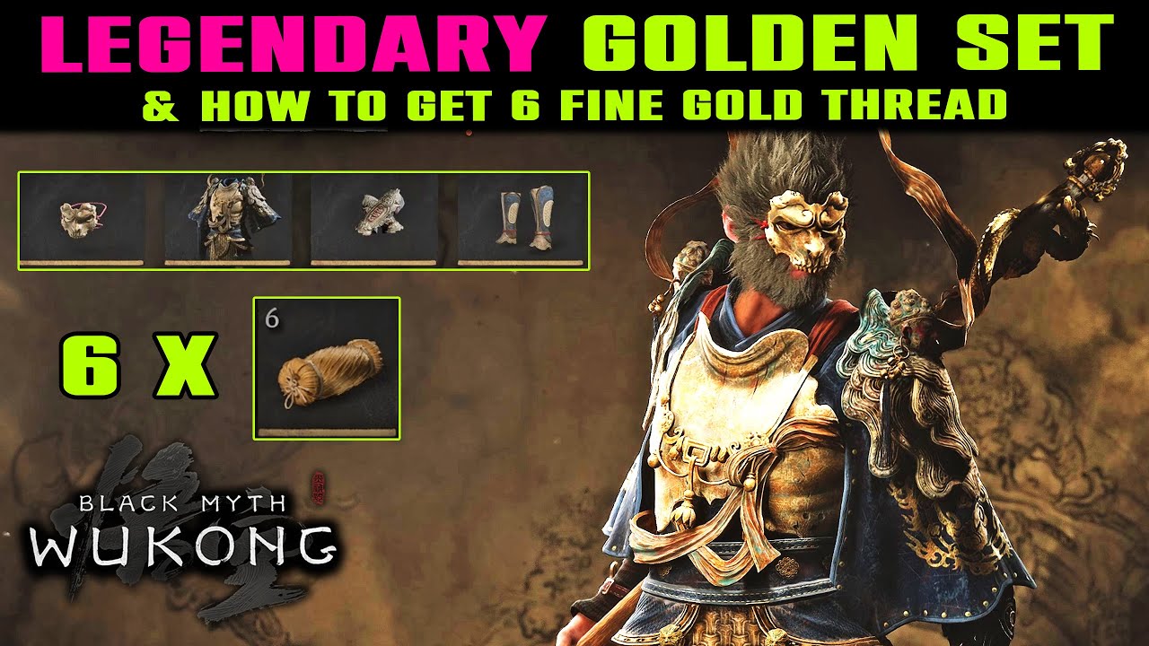 LEGENDARY ARMOR SET: How to Get GOLDEN SET & 6 Fine Gold Thread | Black ...