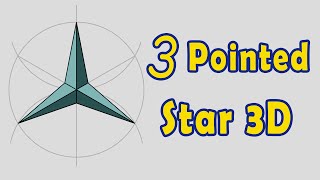 How to Draw a 3D Three Pointed Star