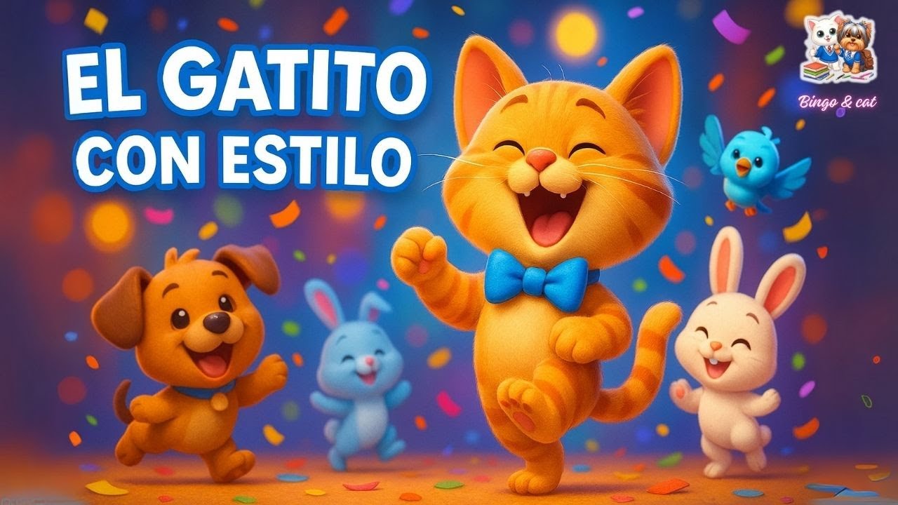 “El Gatito con Estilo 😺 | Canción Infantil Alegre y Divertida para ...
