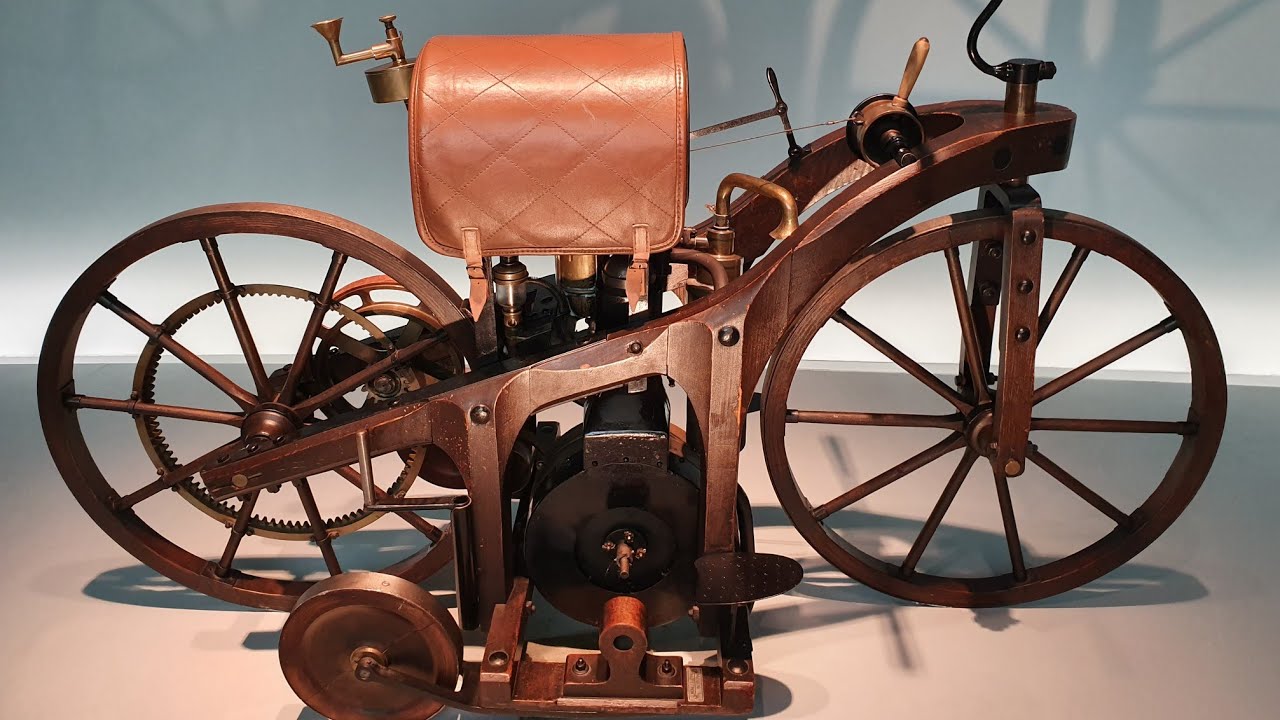 The FIRST MOTORCYCLE & Gasoline Engine Car Vehicle! - YouTube