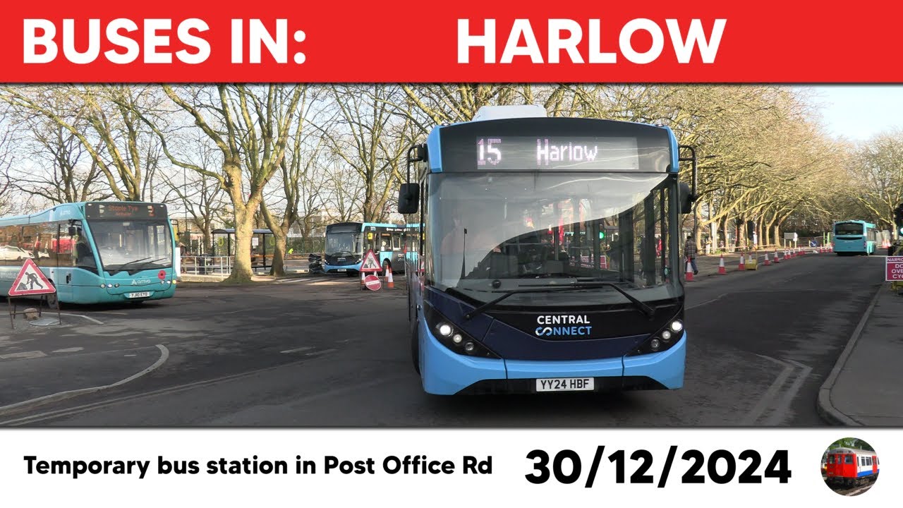 Buses in Harlow 30/12/2024 - YouTube