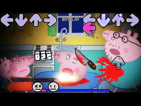 scary Peppa Pig Horror Splater in FNF  muddy puddles Part 1