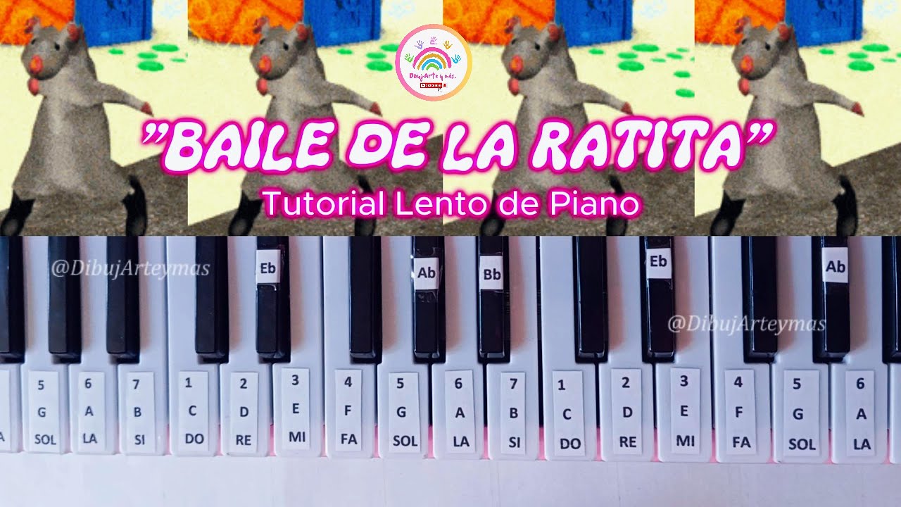 DIY RAT DANCE MEME SONG EASY PIANO TUTORIAL 🎹🐭| BAILE DE LA RATA ...