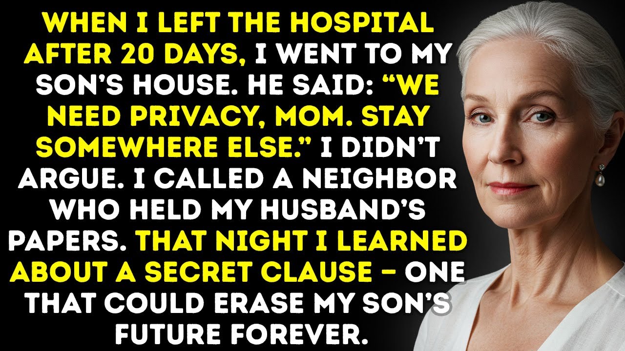 20 Days in the Hospital, I Went to My Son’s House. He Said: ‘We Want ...
