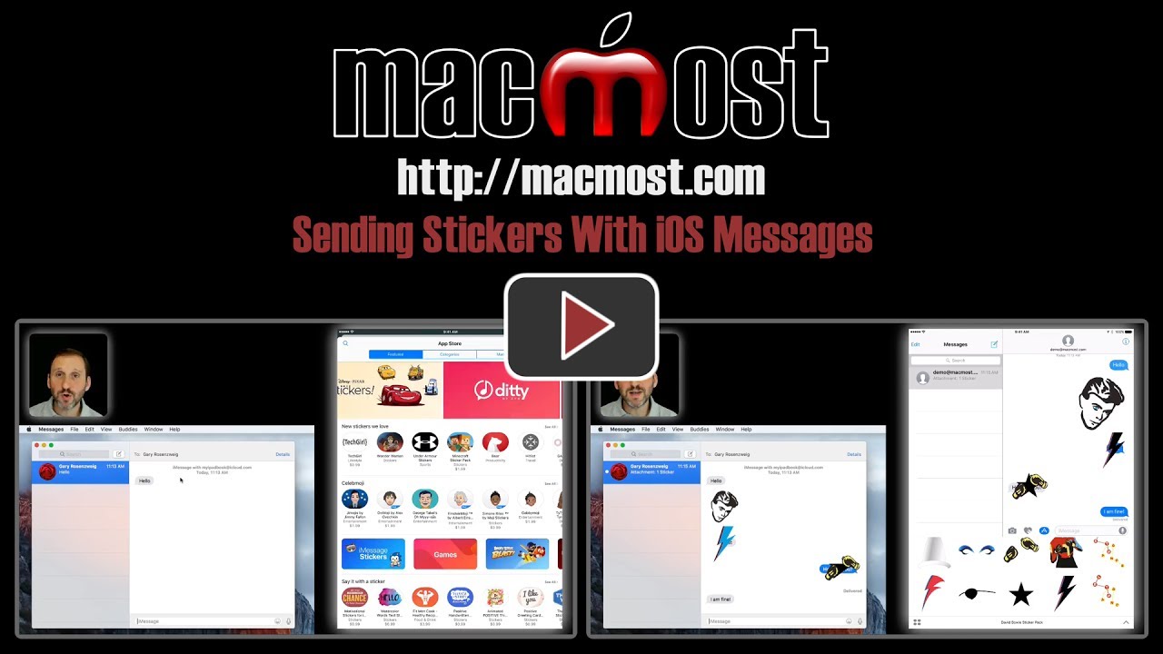 Sending Stickers With iOS Messages (#1445) - YouTube