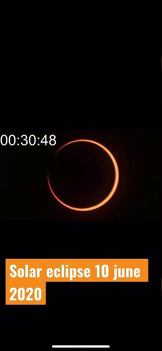 Solar eclipse 10 June 2020 - YouTube