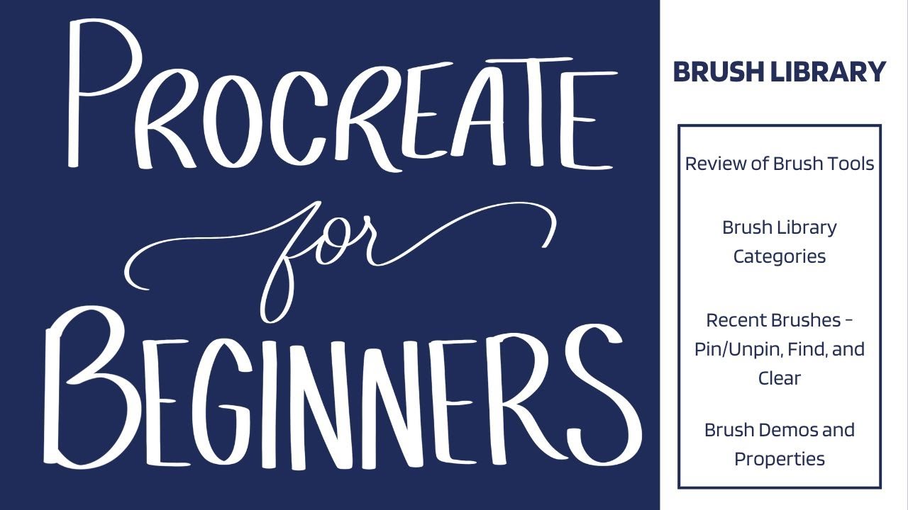 Procreate for Beginners | Brush Library | How to Use Procreate Brushes ...