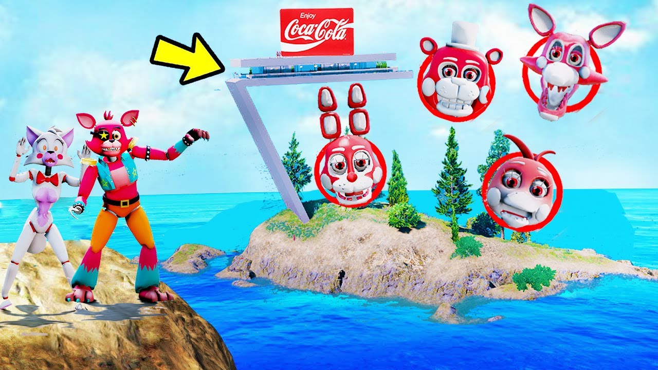 ENCONTRAMOS A ILHA DOS NOVOS ANIMATRONICS da COCA COLA NO GTA 5? (FNAF ...