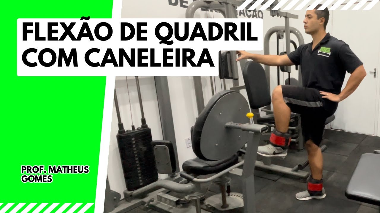 Flexão de quadril com caneleira - prof. Matheus Gomes - YouTube