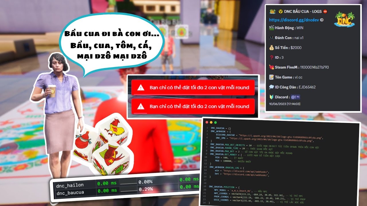 FiveM Script - BẦU CUA V1 OPEN SOURCE [QBCORE/ESX] [Script] - YouTube