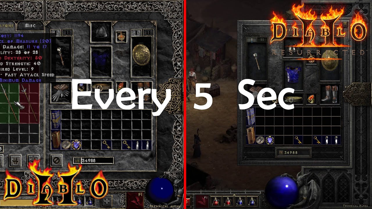 Switching between D2 and D2R Every 5 Seconds! - Act 3 with Sorceress in ...